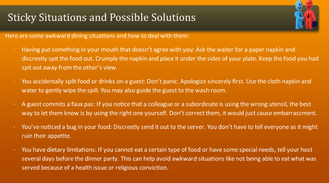 Sticky Situations and Possible Solutions - FreshSkills Sticky Situations and Possible Solutions - FreshSkills